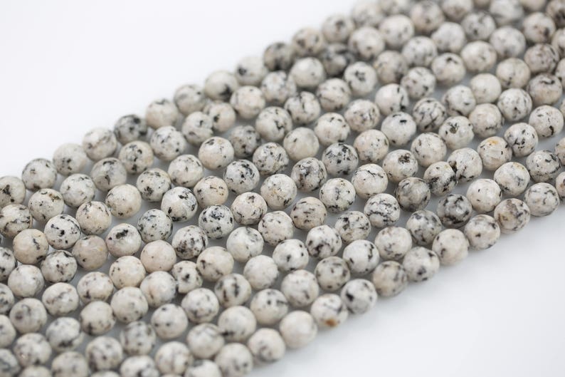 Natural Gray Spotted Jasper High Quality in Faceted Round | Etsy