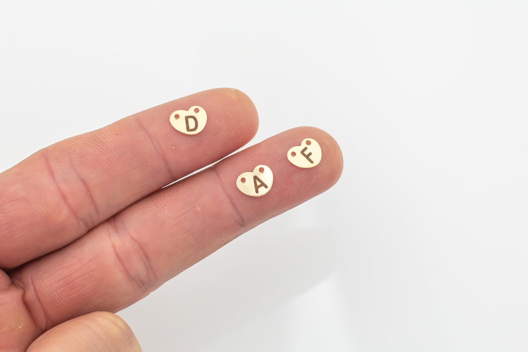 Letter Heart Connectors-14kt Gold Filled Alphabet Connectors for ...