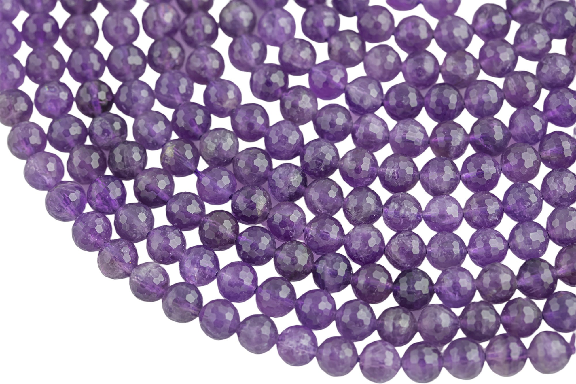 Natural AA Quality Amethyst Beads, High Quality Faceted Cut Round- 4mm ...