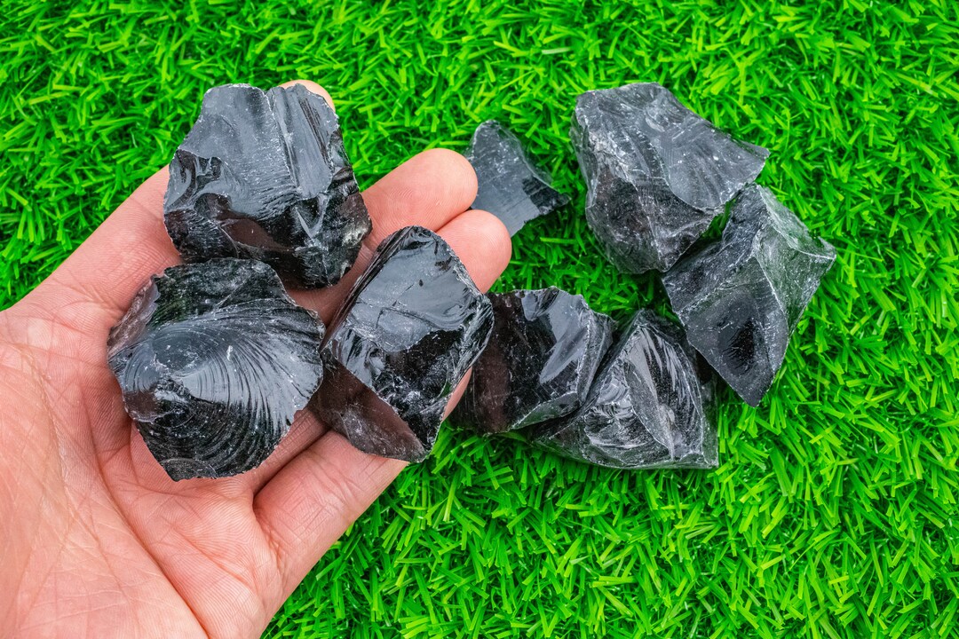 1 Pc Rough Natural Obsidian Chunks Gemstone- .1.5 Inch-2.5 Inch - Etsy