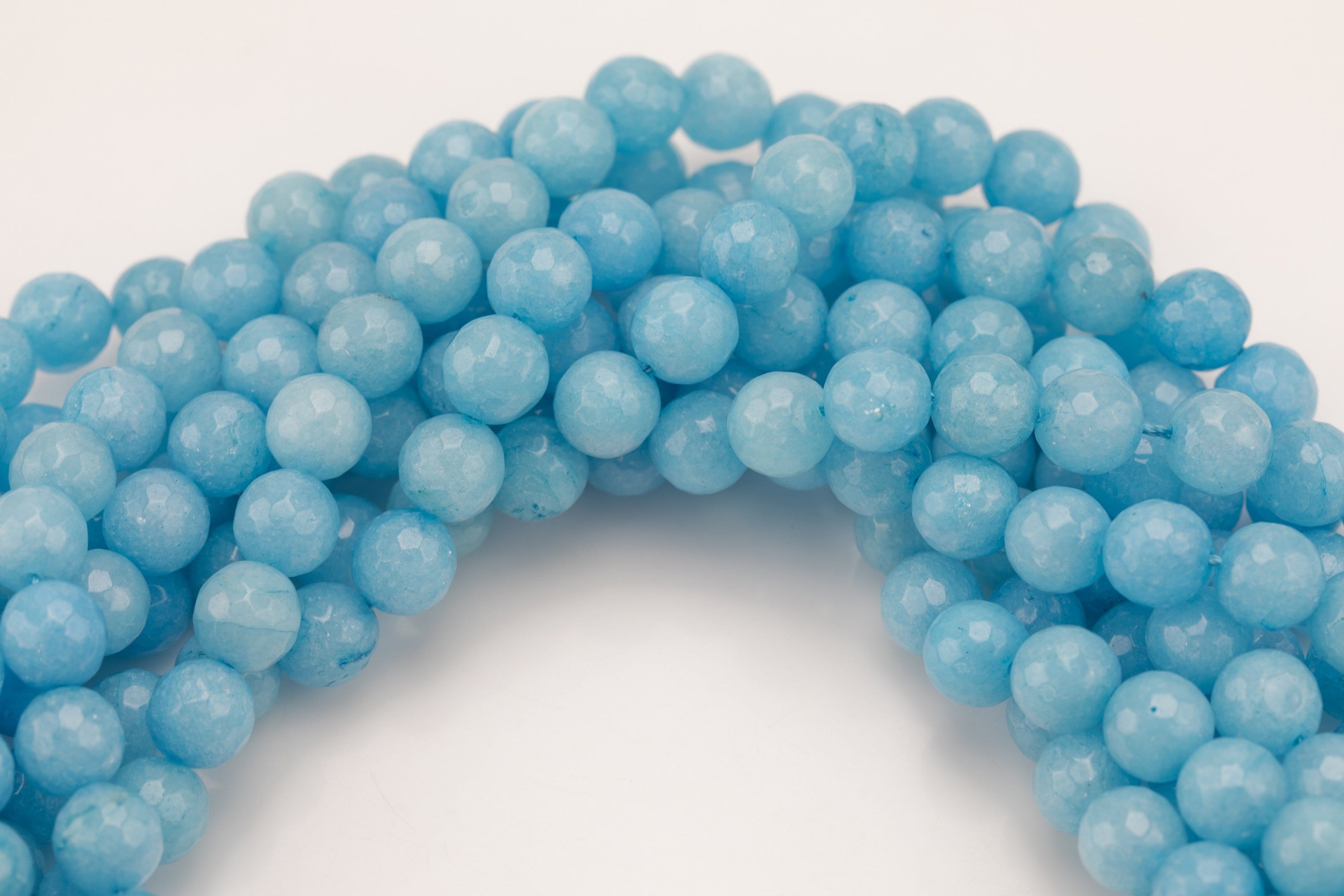 Blue JADE Faceted Round full Strand 15.5 Inch Strand 4mm - Etsy