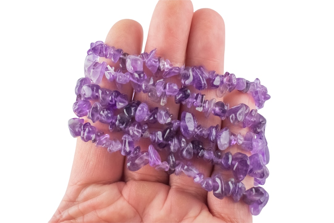 Amethyst Stretchy String Bracelet Natural Gemstone Crystal Bracelets ...
