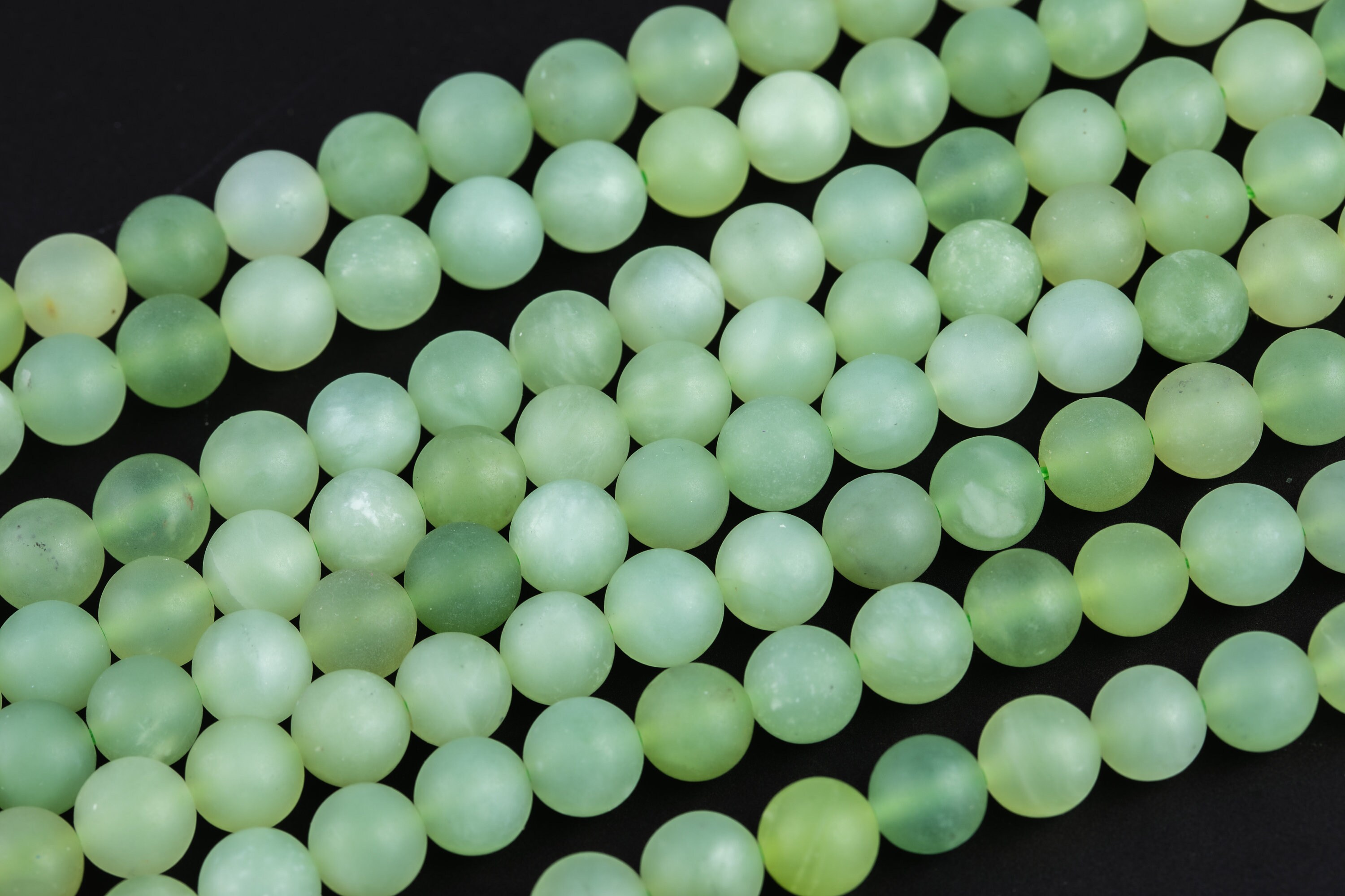 Natural Matte Green Serpentine Jade 6mm 8mm 10mm Round Beads Jade 15.5 ...