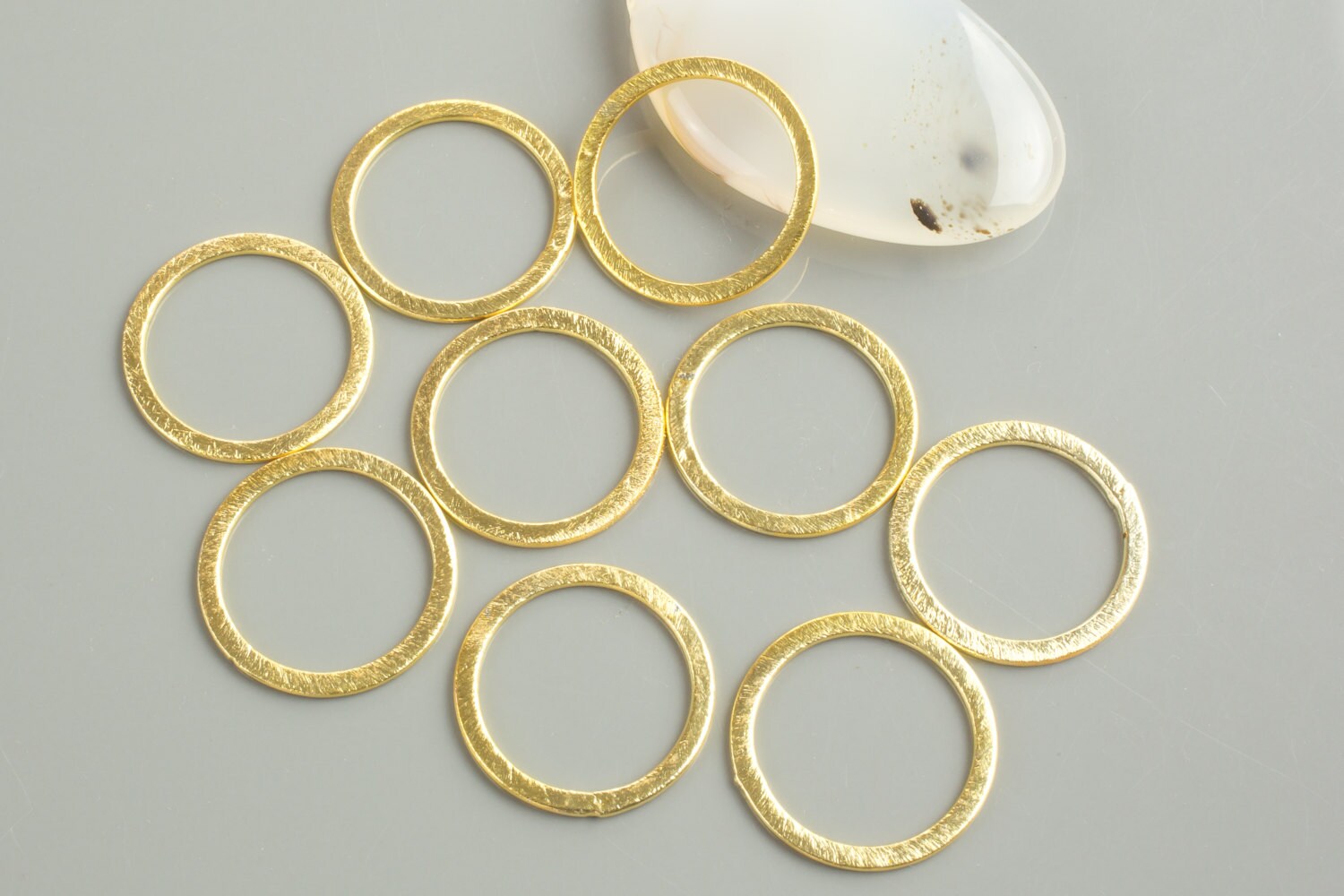Brushed Gold Soldered Flat Rings or Silver-plated6 Sizes - Etsy