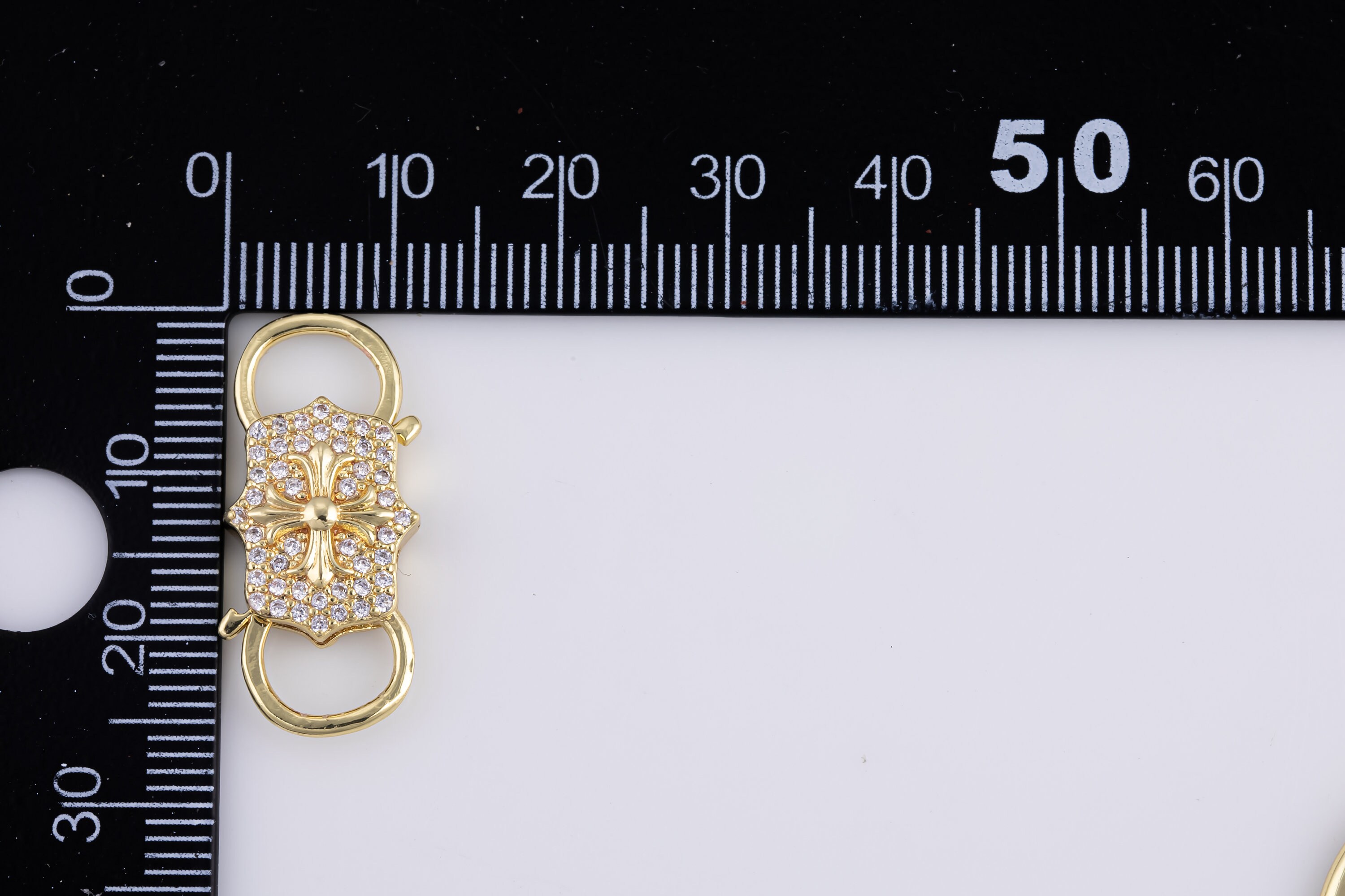 1 Pc 14k Gold Clasp Clicker Cross Clasp 10x25mm Double - Etsy