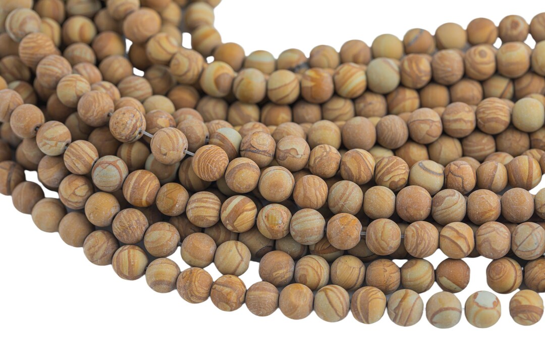 Natural Matte Wood Jasper, High Quality in Round, 4mm, 6mm, 8mm, 10mm ...
