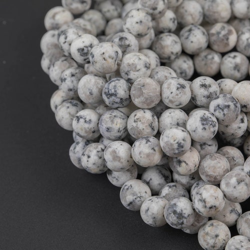 Natural Gray Spotted Jasper High Quality in Round 6mm 8mm - Etsy