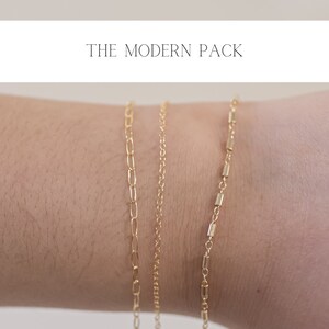 Permanent Jewelry Trio Chain Starter Pack, Gold Filled Chain by the ...