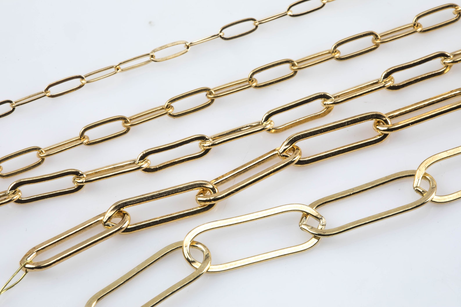 Made in USA Gold Filled Paperclip Chain Super - USA Made, Elongated ...