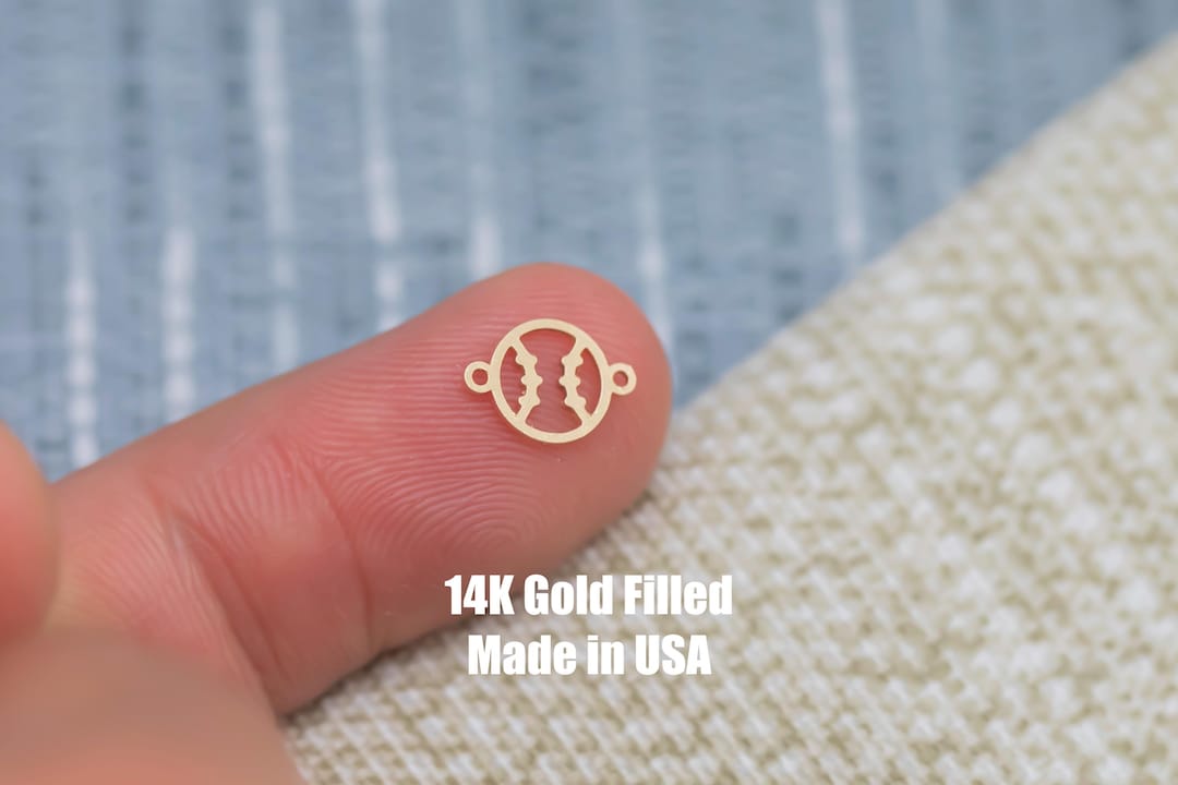14K Gold Filled Baseball Connector Permanent Jewelry Connectors 14K GF ...