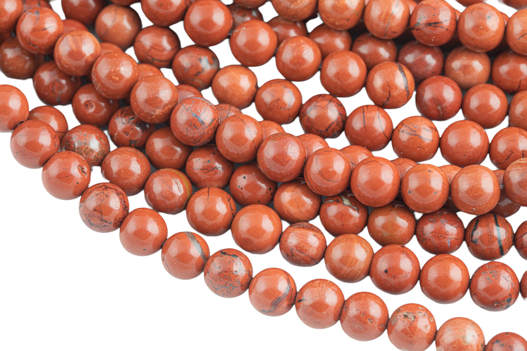 Natural Red Jasper, High Quality in Round,-full Strand 15.5 Inch Strand ...