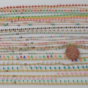 Enamel Chain - Solid Natural Brass - by the Yard- Permanent Jewelry in ...