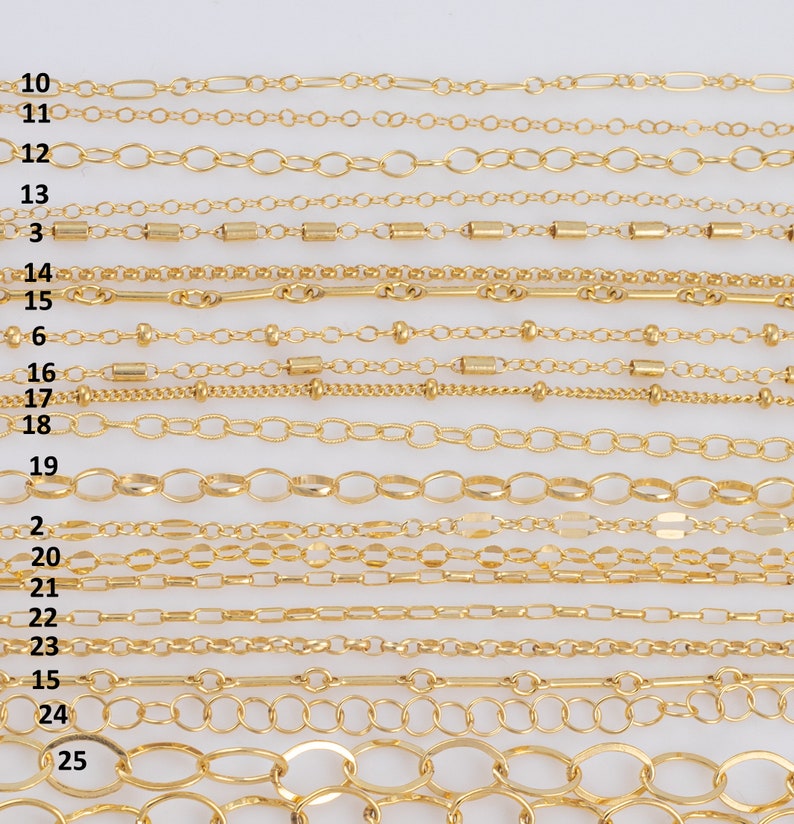 Gold Filled Chain by the Foot USA Made Beaded Chain - Etsy