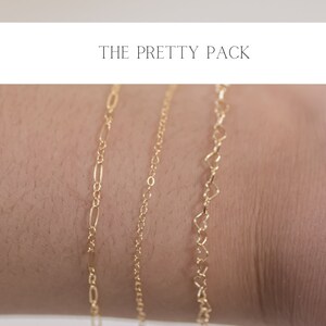 Permanent Jewelry Trio Chain Starter Pack, Gold Filled Chain by the ...