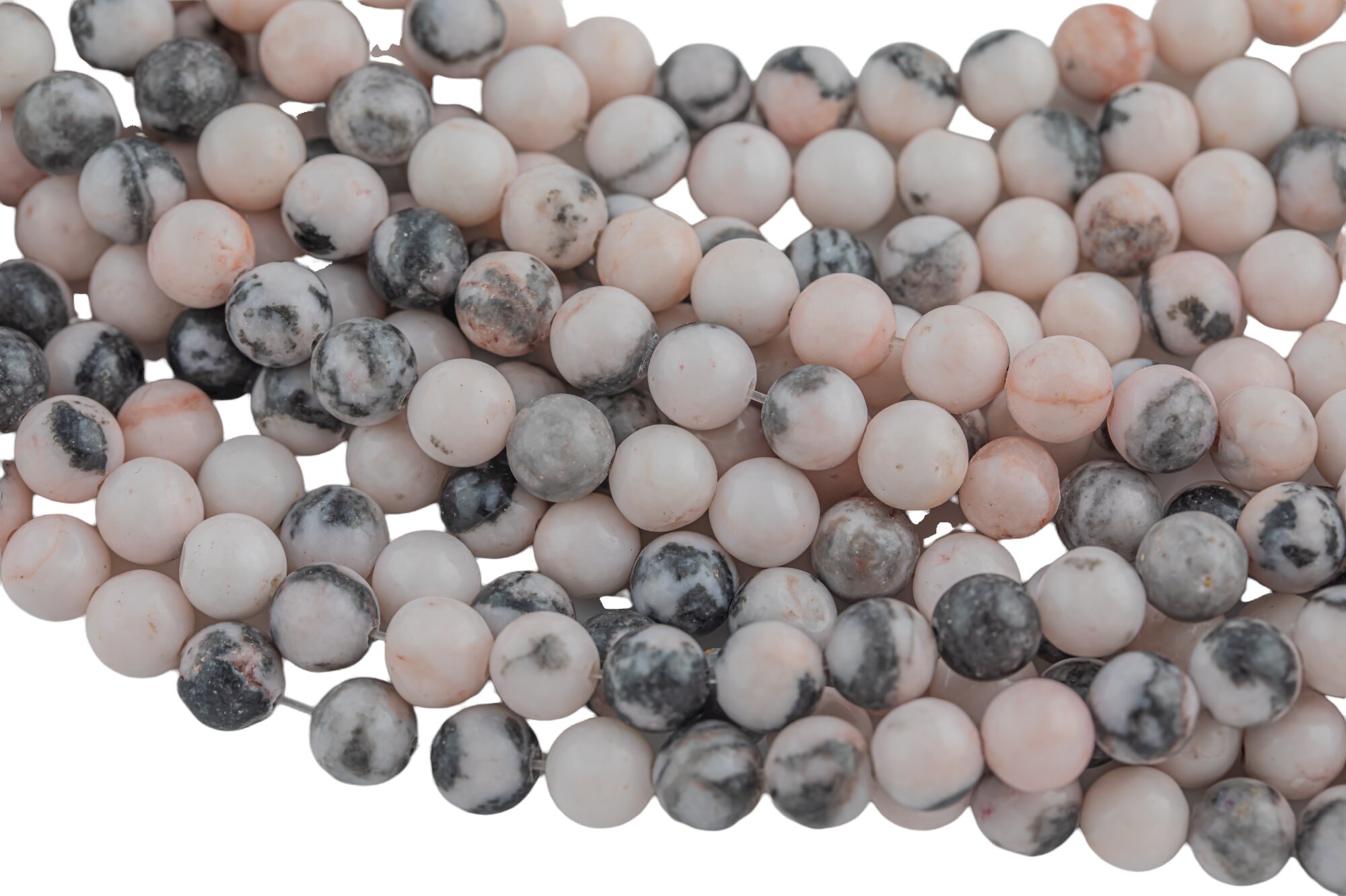 Natural Light Pink Zebra Jasper Beads Grade AAA in Round-full - Etsy