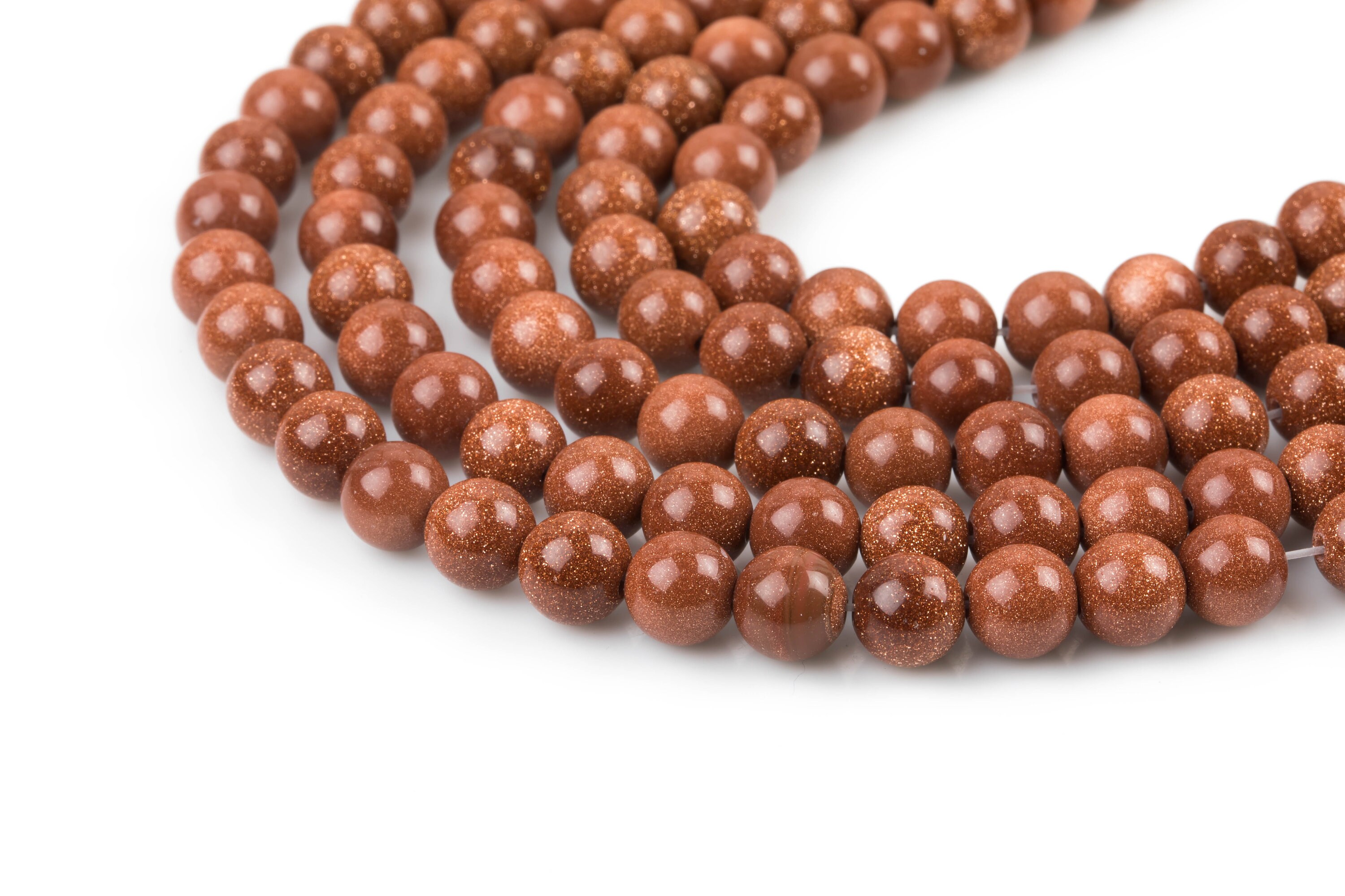 Natural Gold Sandstone Goldstone Grade AAA Round Beads. Full - Etsy