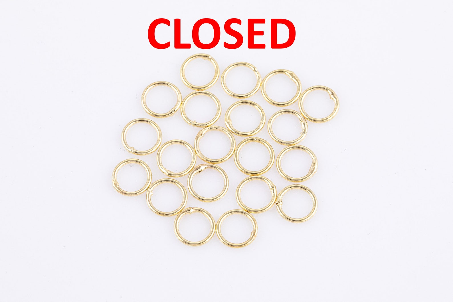 Jump Rings Closed Gold Filled Jump Rings 5mm 6mm Closed Jump Ring 20pcs ...