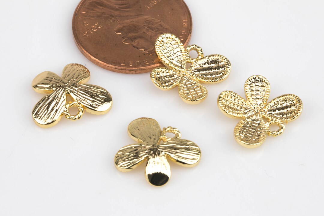 Butterfly- High Quality Vermeil Plating- Tarnish Resistant- Real Gold ...