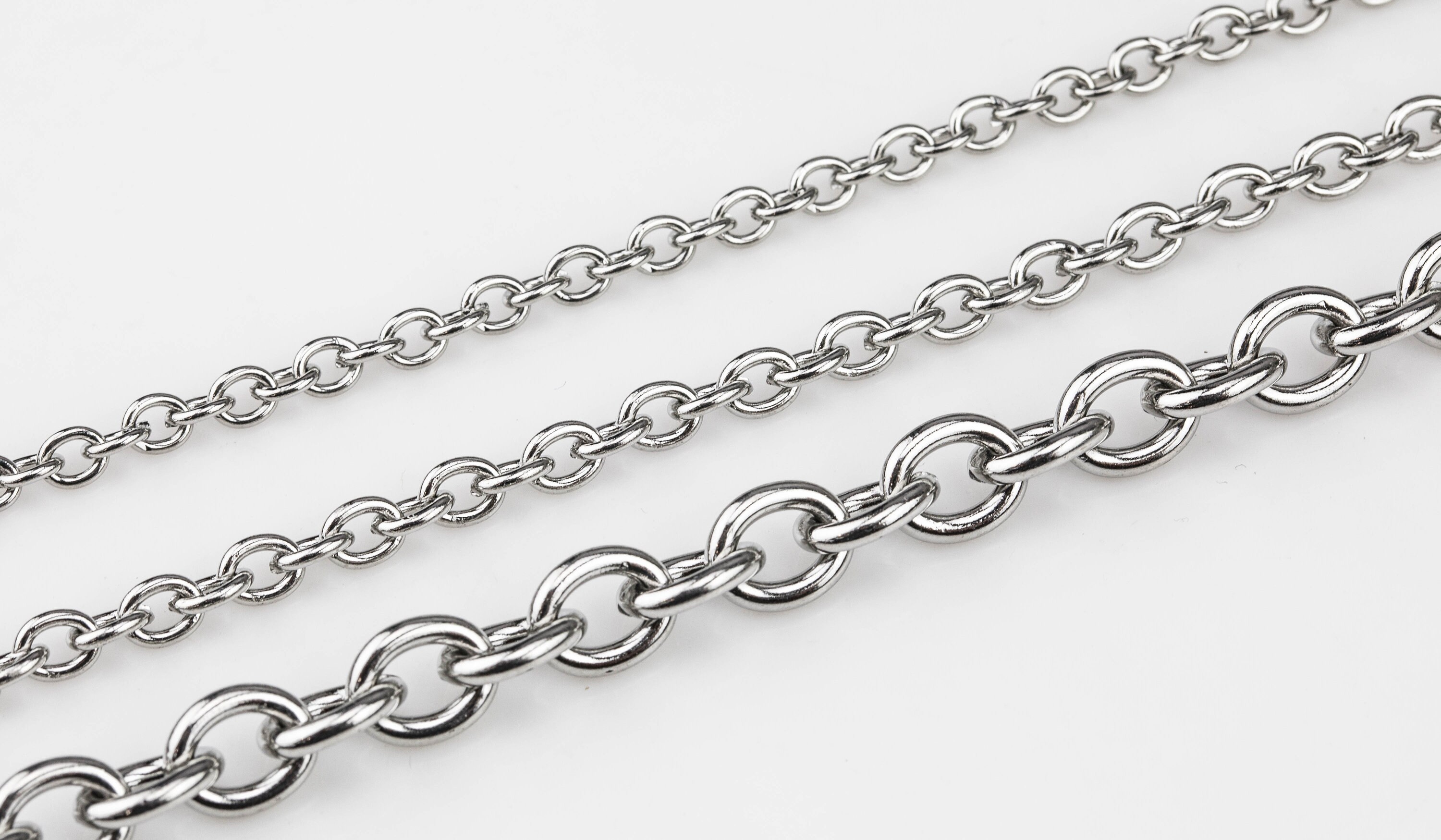 Whole Spool Stainless Steel Oval Cross Link Chain - Yard or Full Spool ...