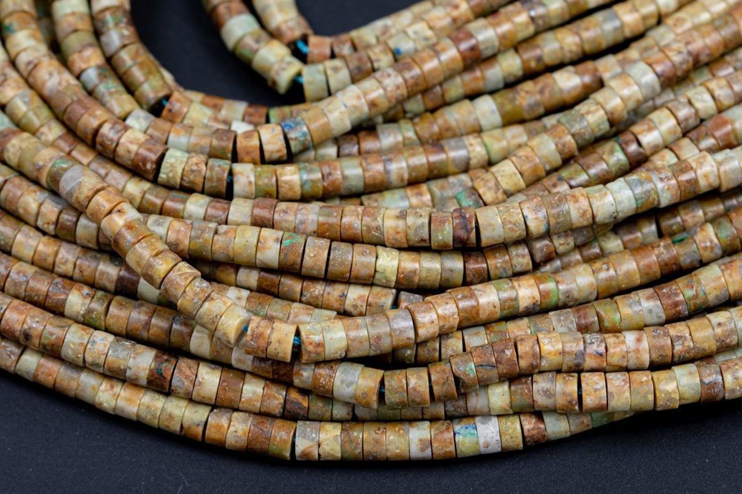 Natural Turquoise Heishi Discs Beads 2x4mm 3x6mm 15.5