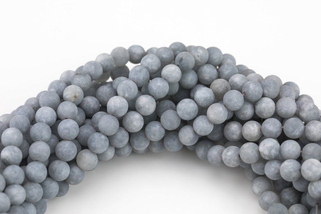 Gray Jade Matte Round 4mm 6mm 8mm 10mm 12mm - Single or Bulk - 15.5 ...