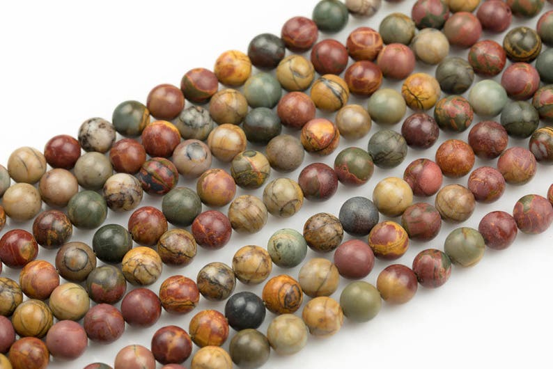 Natural Picasso Jasper Beads Grade AAA Round 6mm 8mm 10mm | Etsy