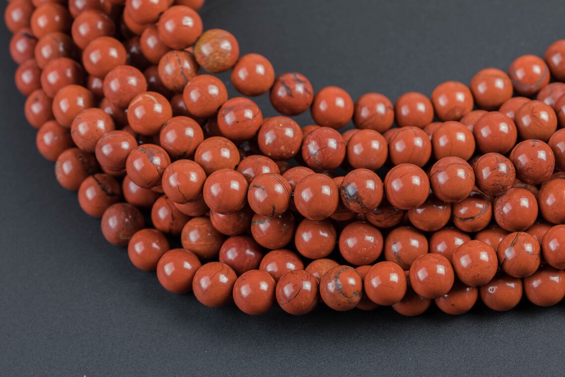 Natural Red Jasper High Quality in RoundFull Strand 15.5 | Etsy