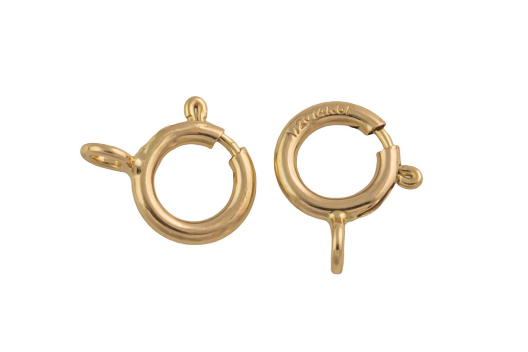 Gold Filled Closed Spring Ring Clasp- 14/20 Gold Filled- USA Product-5 ...