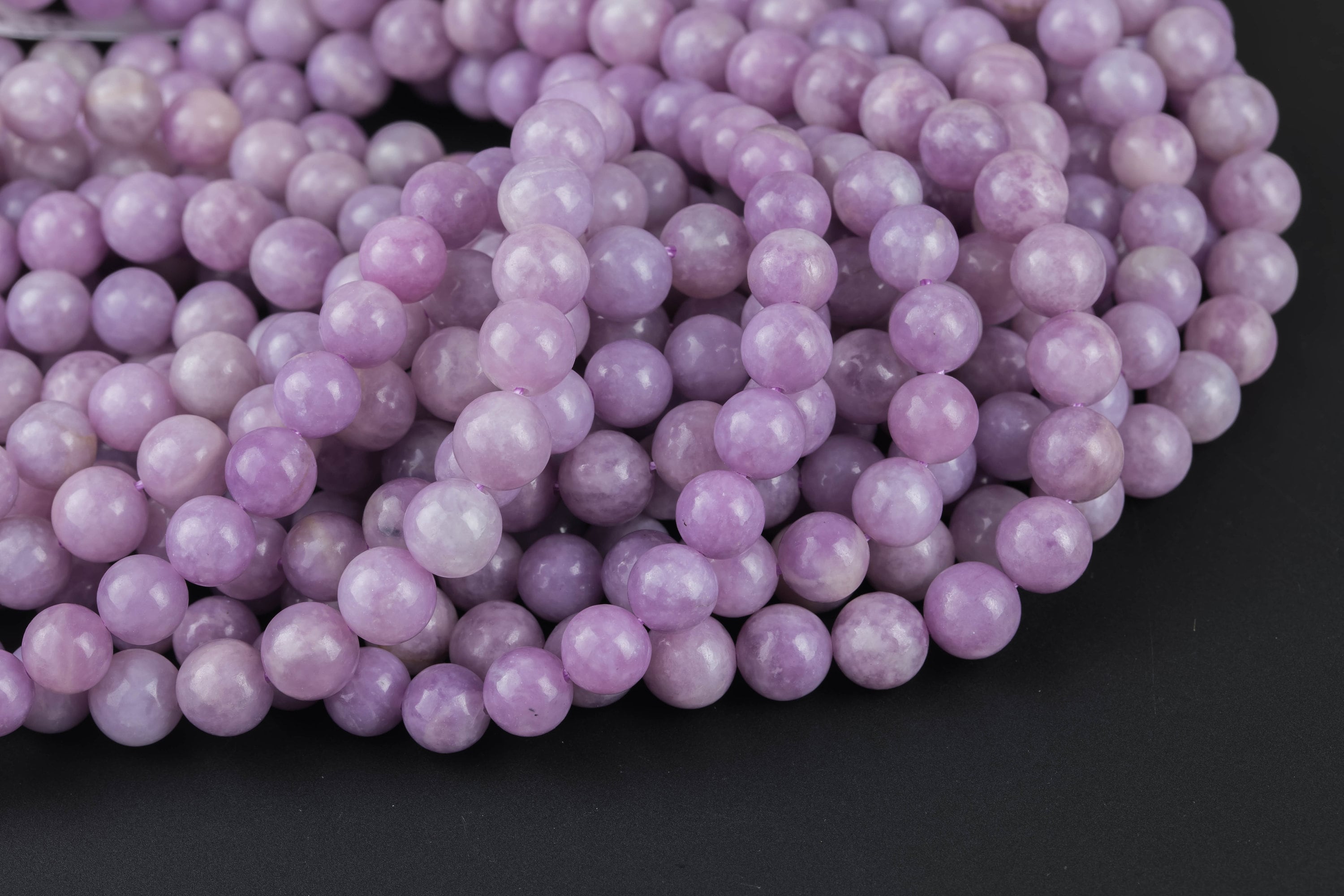 Natural Lilac Violet Purple Lepidolite 4mm 6mm 8mm 10mm Smooth Round ...