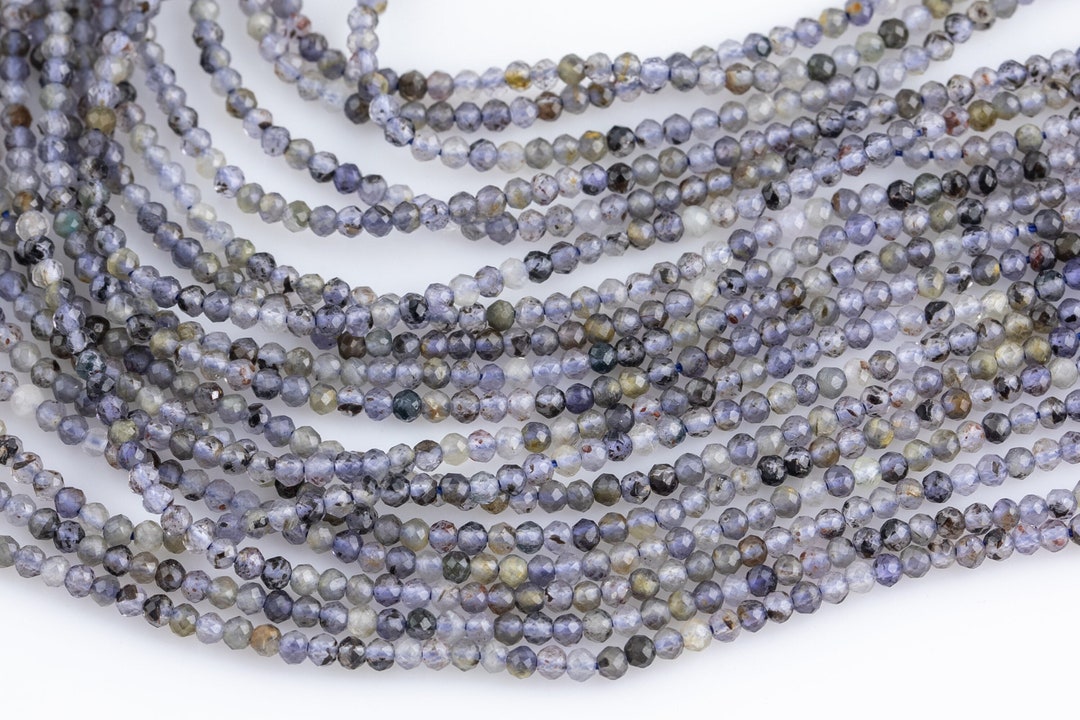 Natural Iolite Quartz Beads Full Strands-15.5 Inches-2mm 3mm- Nice Size ...