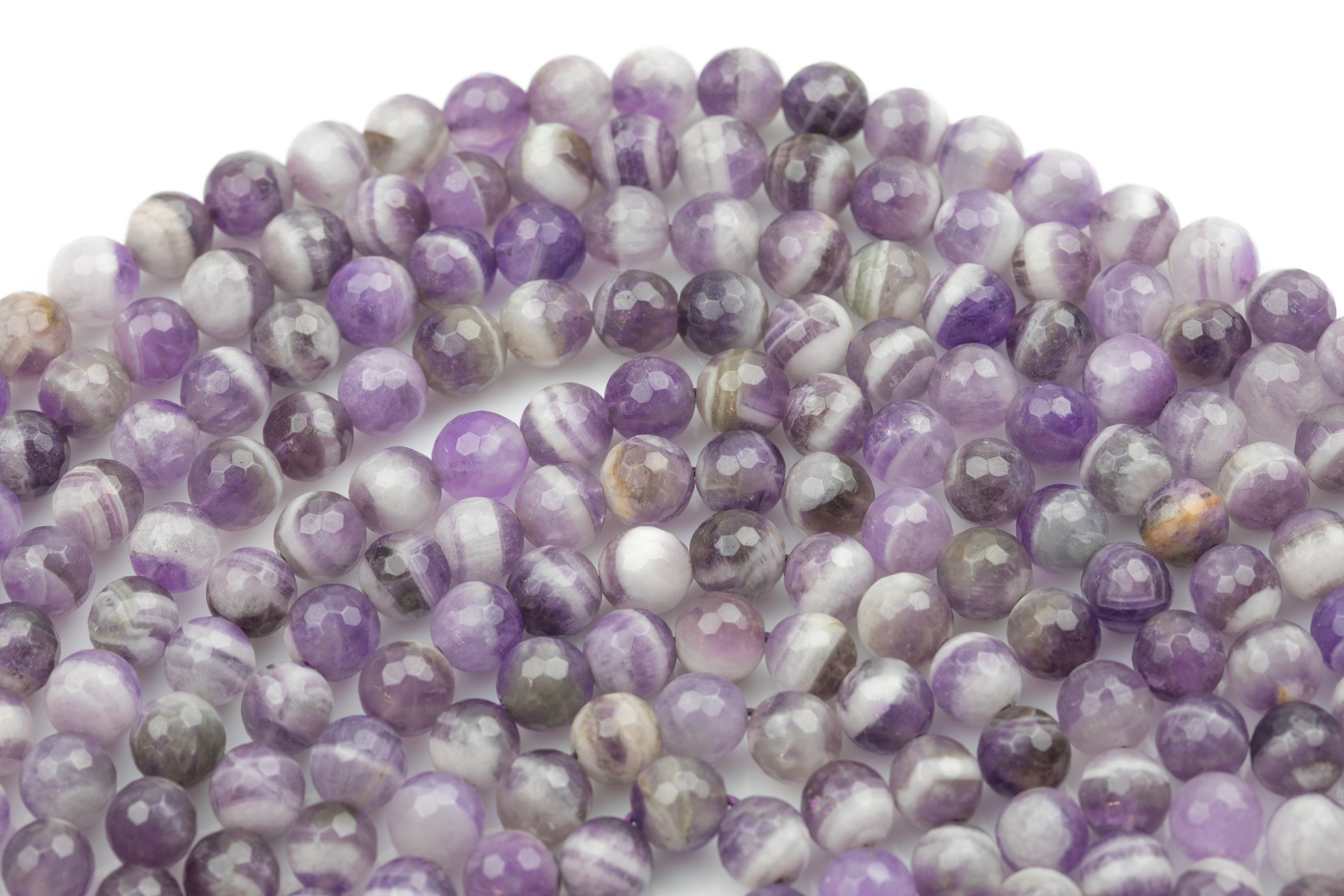 Natural Striped Amethyst Beads Faceted High Quality in - Etsy