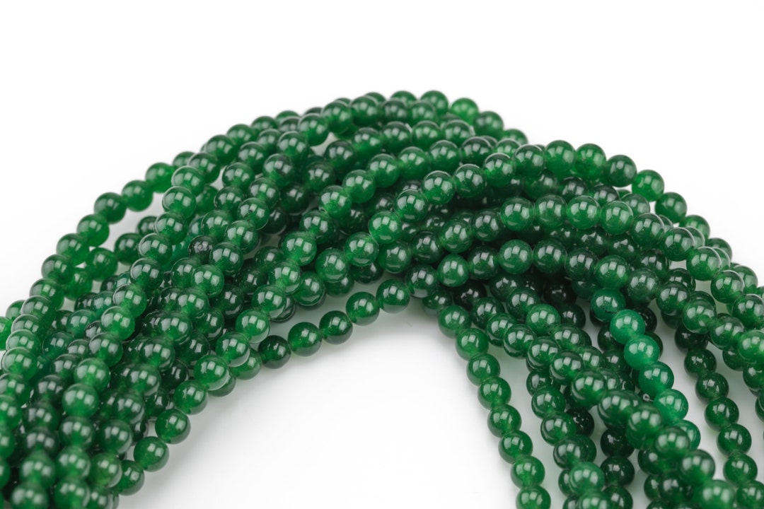 Green Jade, High Quality in Smooth Round- 6mm, 8mm, 10mm, 12mm -full ...