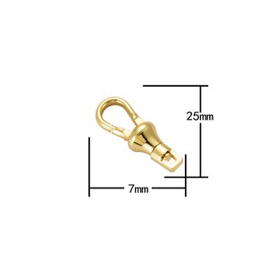 2 Pcs- Dainty Self Closing Swivel Clasps - Triggerless - 18kt Gold ...