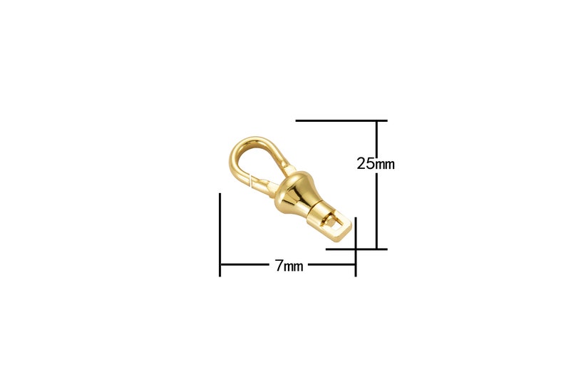 2 Pcs- Dainty Self Closing Swivel Clasps - Triggerless - 18kt Gold ...