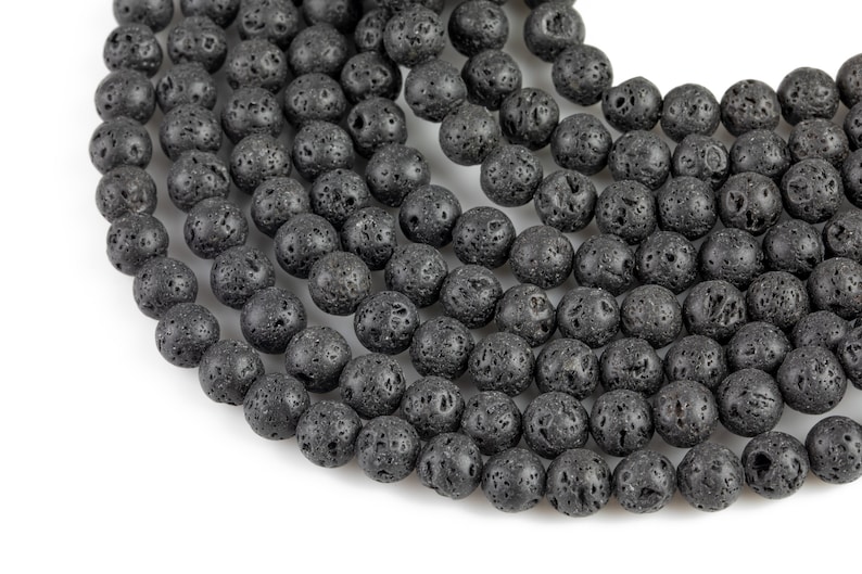 Natural Lava Rocks Diffuser Oil Round Beads Lava Beads for - Etsy