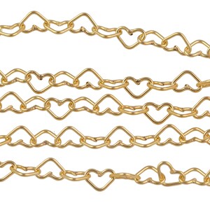 Gold Filled Heart Chain Heart Chain 3.2mm Bubble Heart Cable Chain for ...