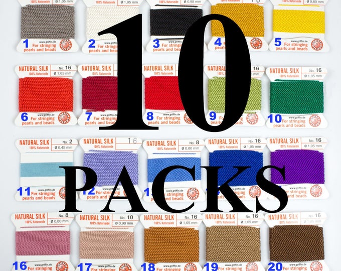 Griffin Silk Cord 2 Packets 4.5 Yards. Beading String Beading Wire With ...