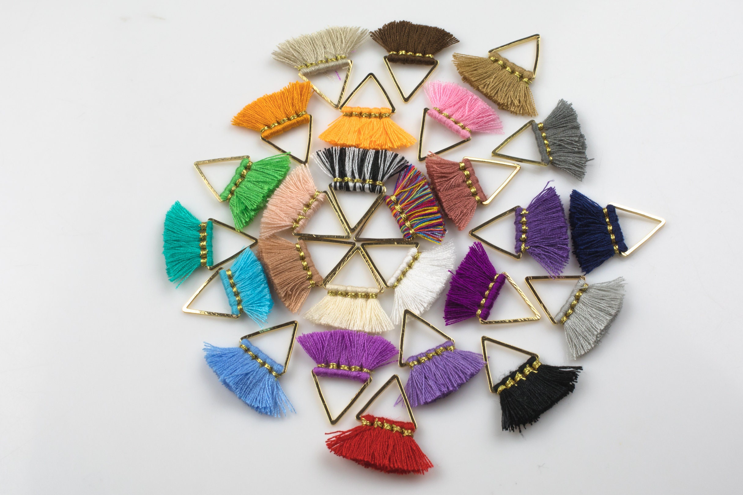 2pcs/10pcs Fan Tassels Small Triangle. Perfect for Earrings or Pendants ...