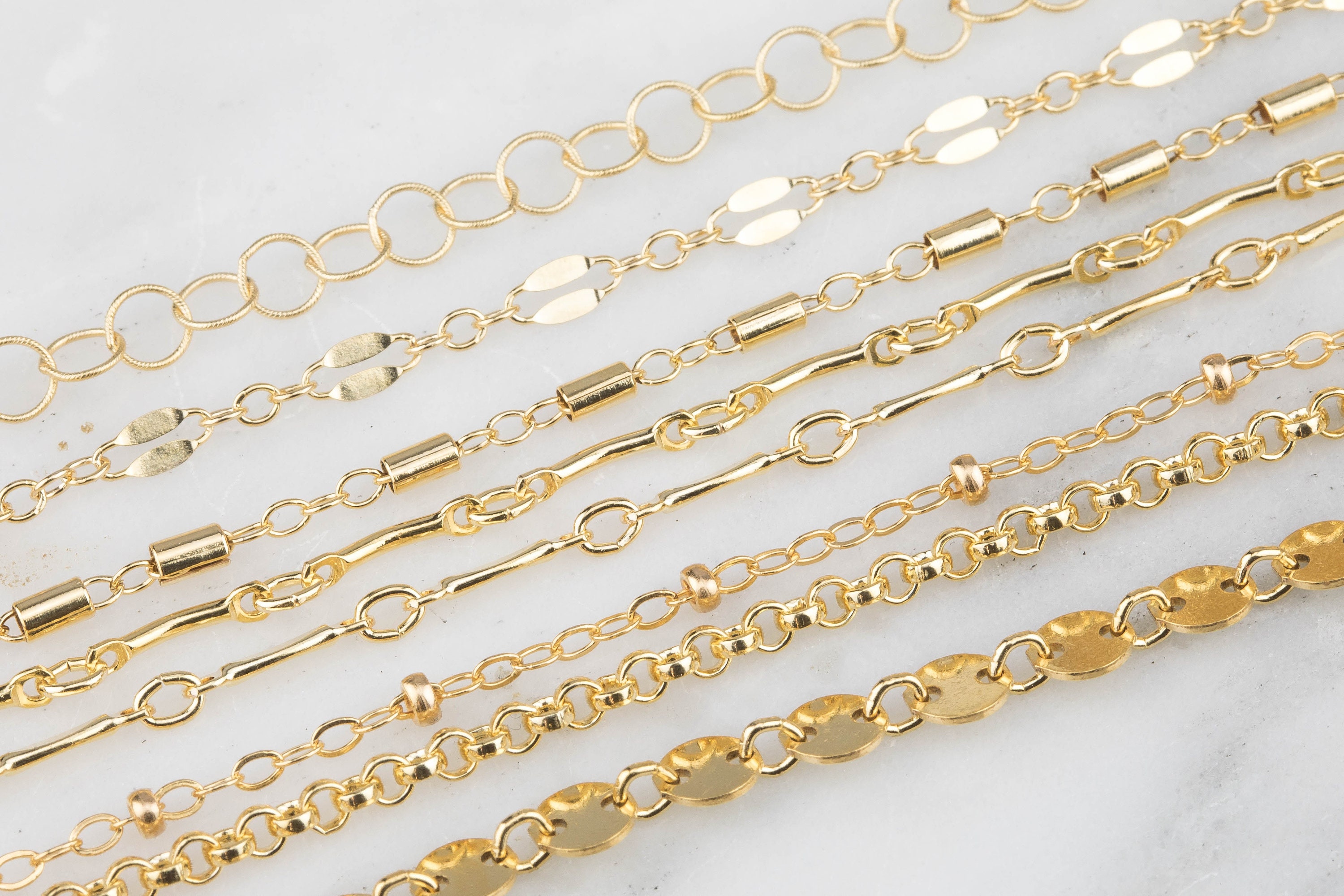 Gold Filled Chain by the Foot USA Made Choose Style: - Etsy