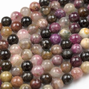 Natural Watermelon Tourmaline High Quality in Round, 4mm, 6mm, 8mm ...