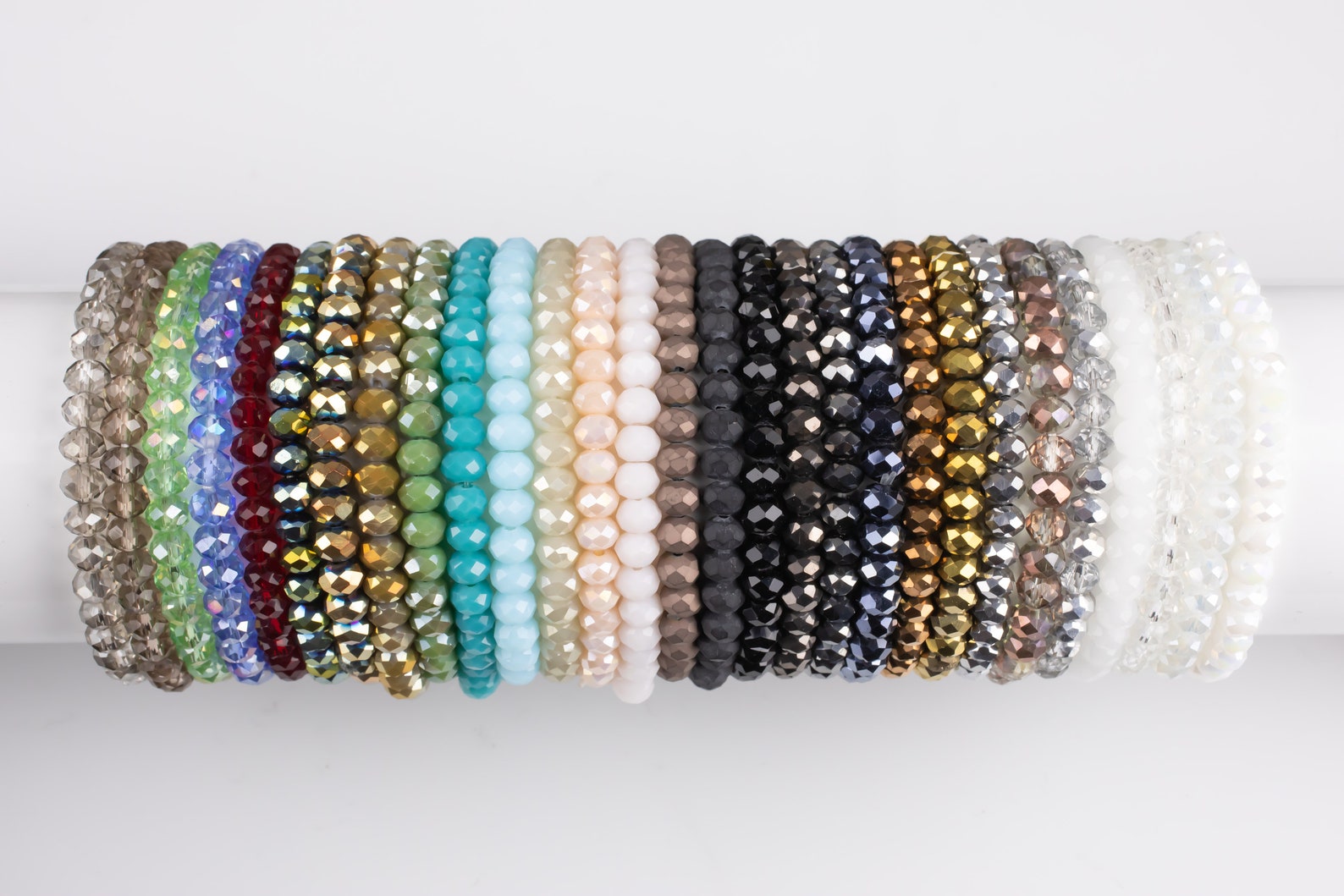 6mm Stackable Crystal Elastic Bracelets Handmade With High - Etsy