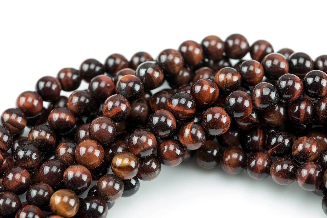 Natural Round Red Tiger's Eye Tigereye Tiger Eye, High Quality, 6mm ...