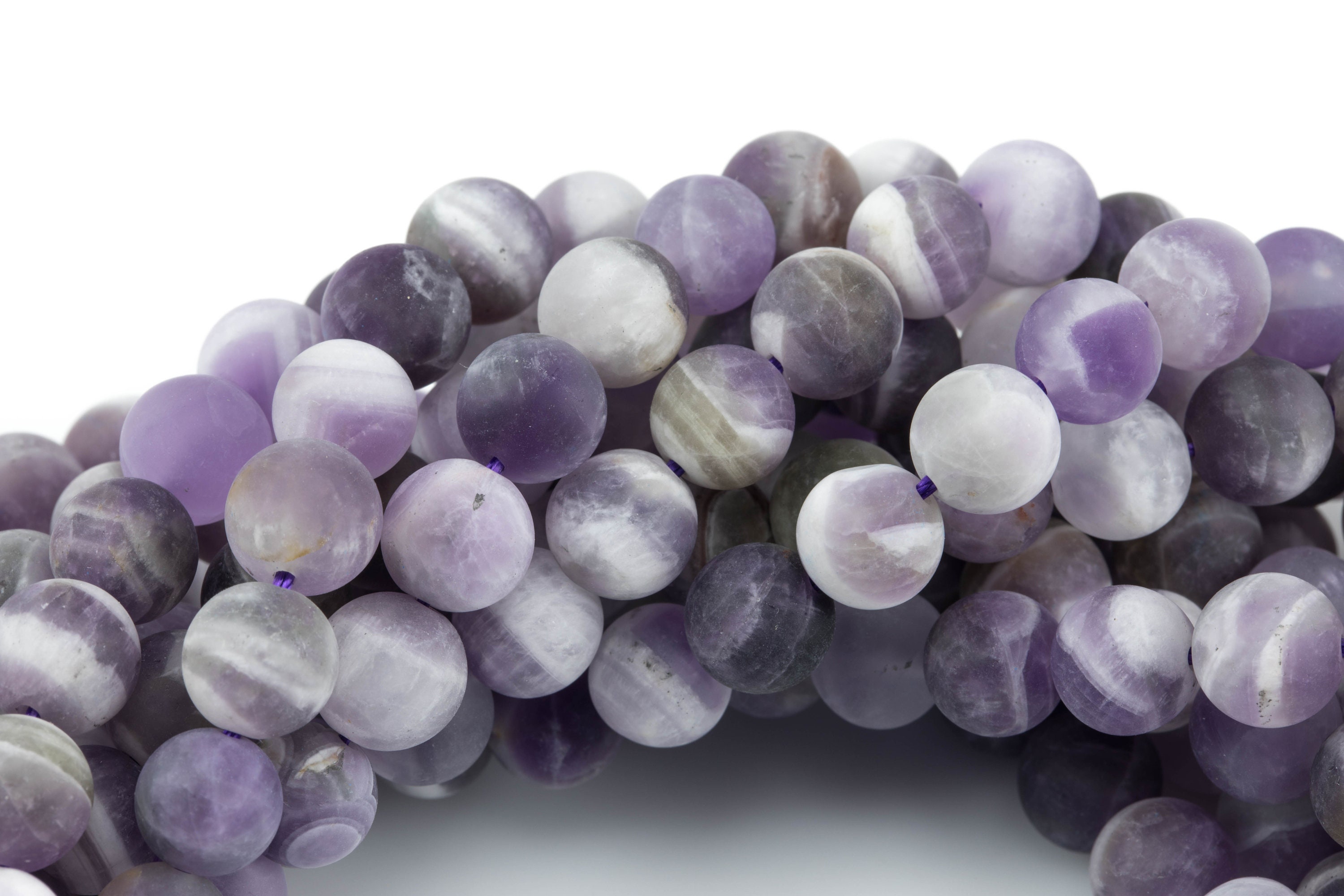 Natural Matte Cape Banded Amethyst Beads High Quality in Matt - Etsy