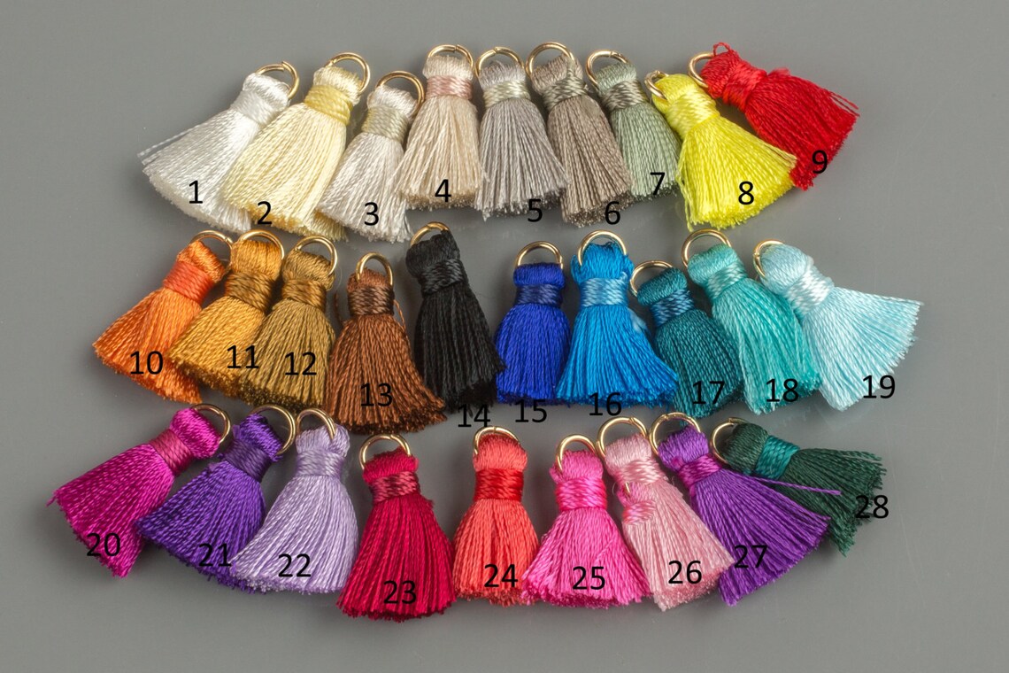 SILK TINY TASSLE Tassels High Quality Extra Thick 4 Pcs - Etsy
