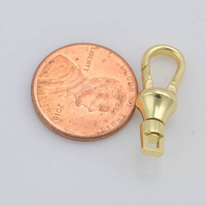 2 Pcs- Dainty Self Closing Swivel Clasps - Triggerless - 18kt Gold ...