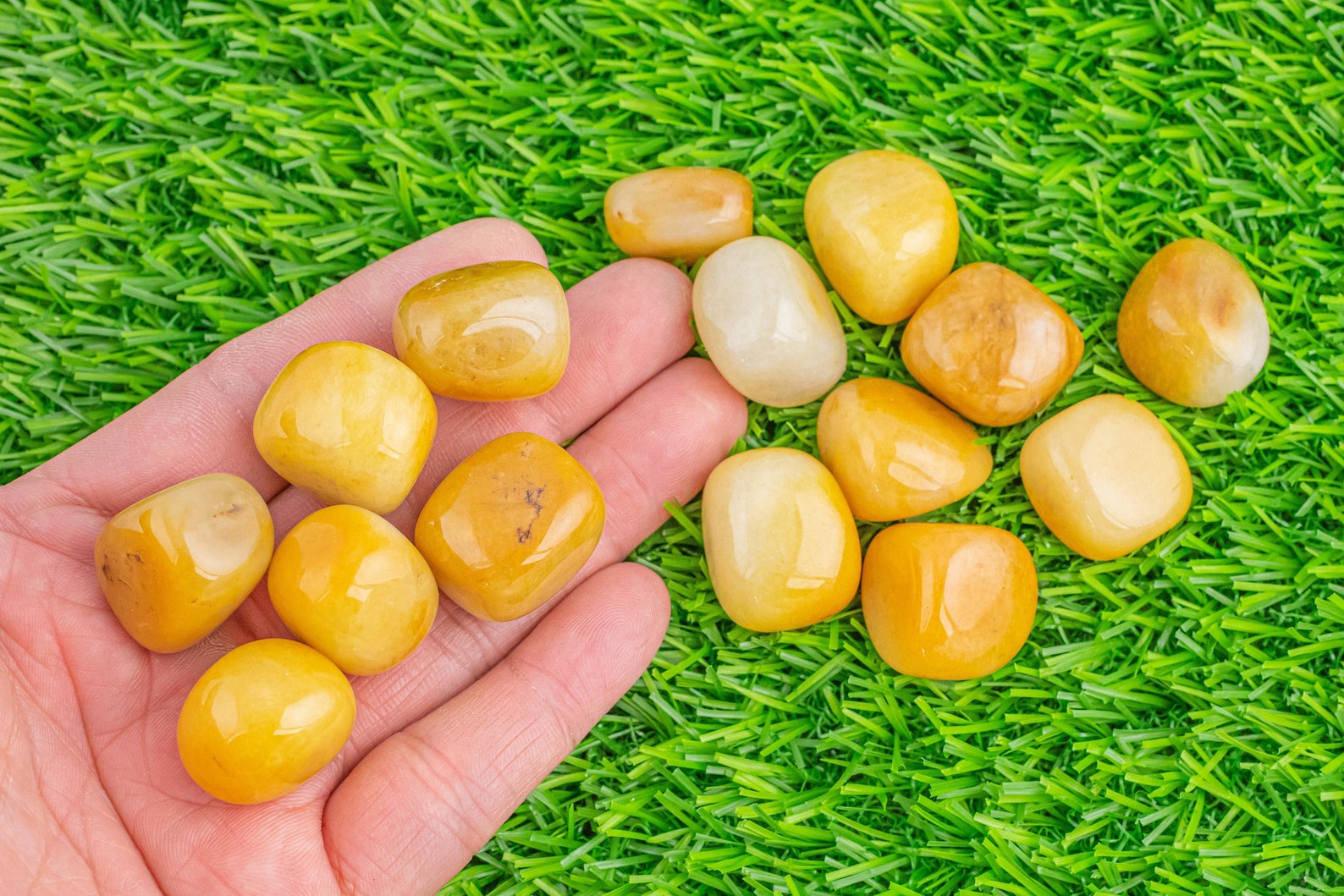 1 Pc Natural Yellow Jade Medium Large Tumbled Stone 0.8-1.5 - Etsy