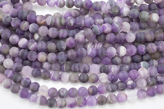 Natural Matte Amethyst Beads Grade AAA Round 4mm 6mm 8mm - Etsy
