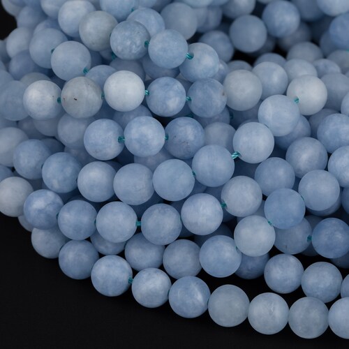 Deep Sky Blue JADE Matte Round 6mm 8mm 10mm 12mm-full Strand - Etsy