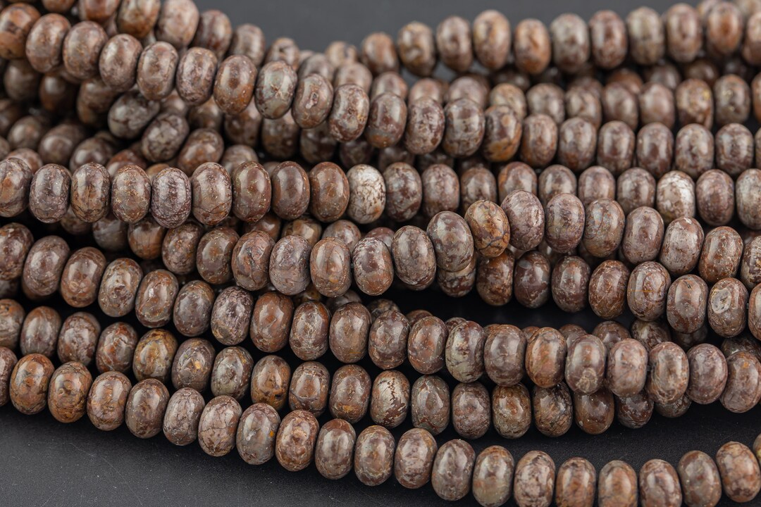 Red Snow Jasper- High Quality in Roundel, 6mm, 8mm- Full 15.5 Inch ...