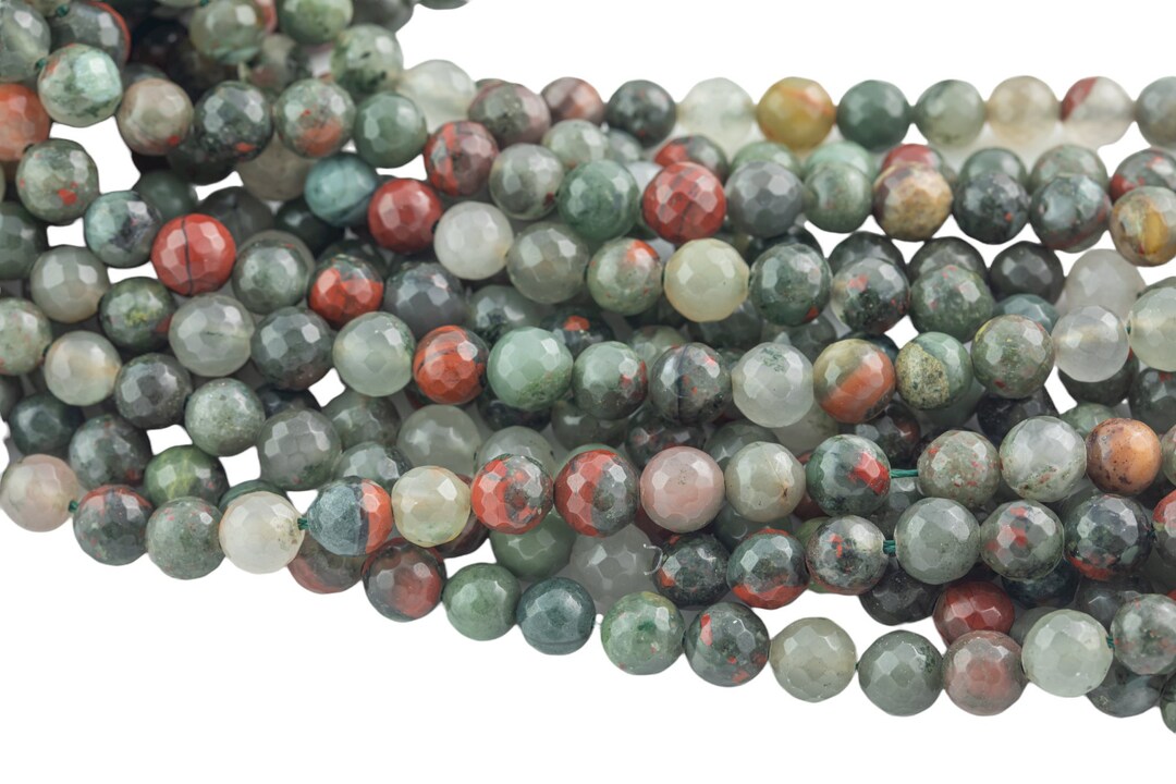 Natural Bloodstone Beads Blood Stone Beads, High Quality in Faceted ...